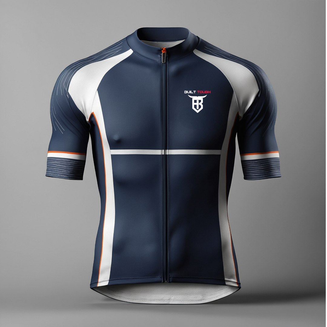 Navy Blue Cycling Jersey – Built Tough