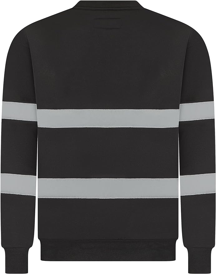 High Visibility Reflective Tape Sweatshirt - Black – Built Tough