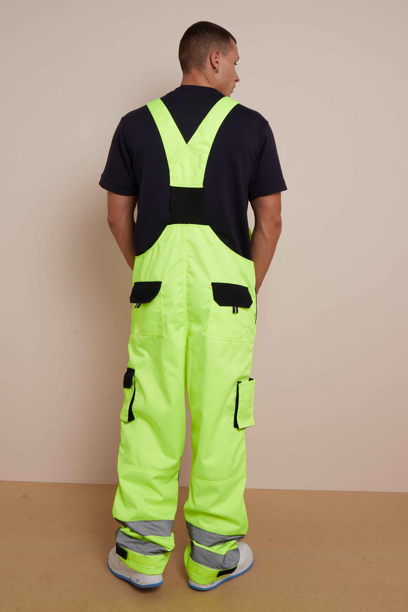 Hi Vis Bib and Brace Overall - Yellow – Built Tough