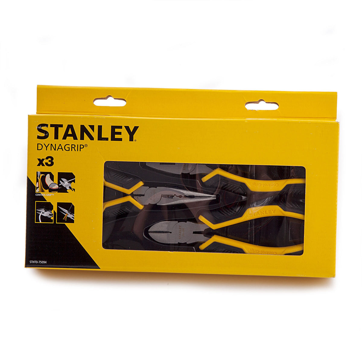 Stanley Plier Set - Diagonal, Long Nose and Combination Cutting Pliers ...