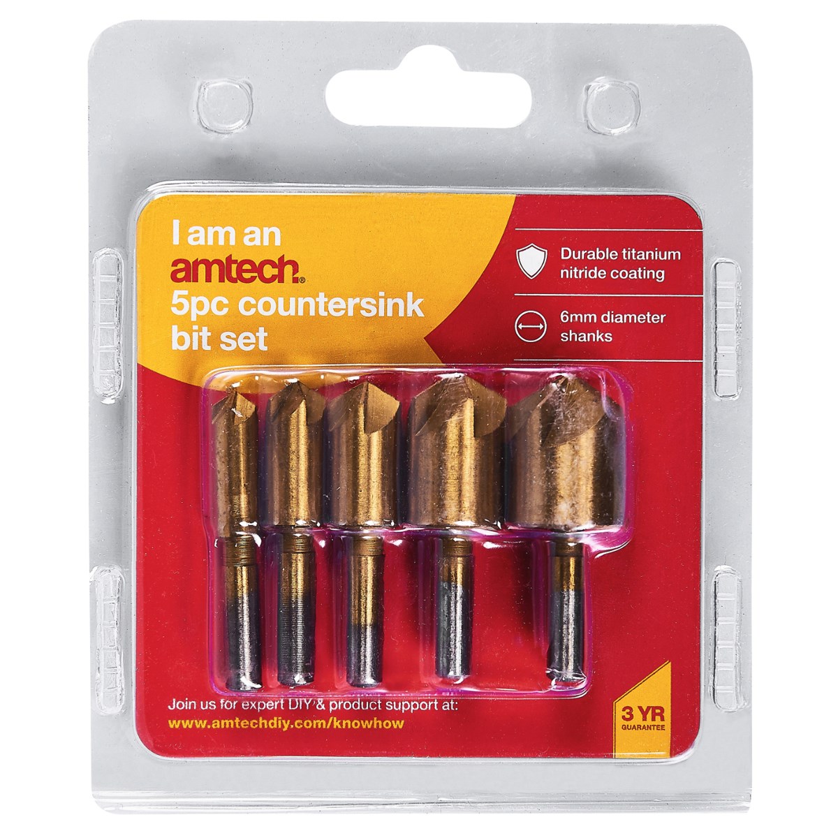 Premium 5-Piece Titanium-Coated Countersink Bit Set | Enhance Precision ...