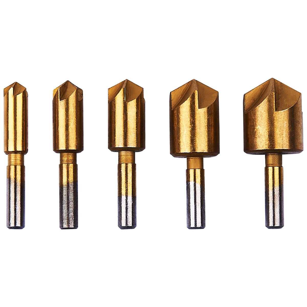Premium 5-Piece Titanium-Coated Countersink Bit Set | Enhance Precision ...
