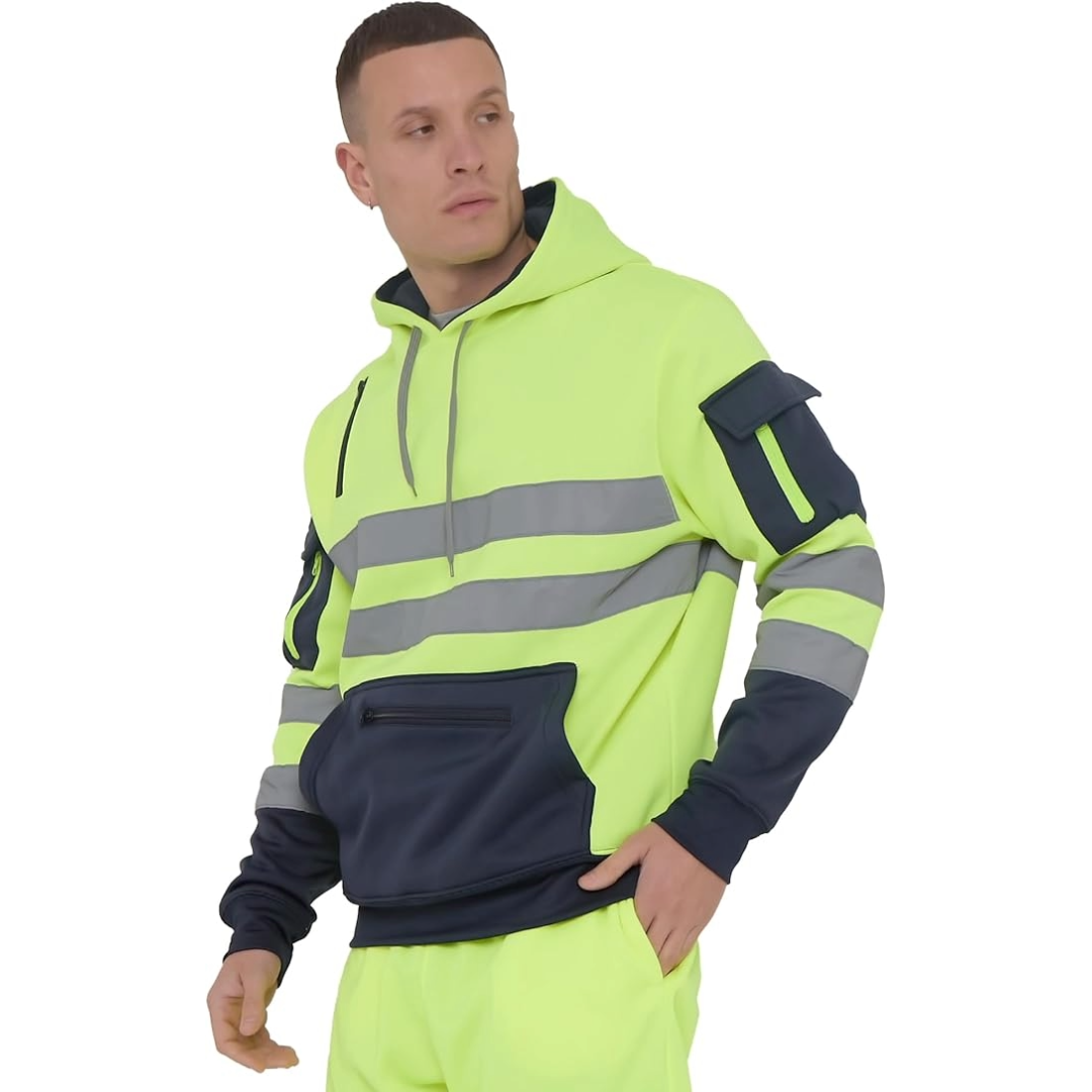 Yellow Hi Vis Hoodie Work Jumper – Built Tough