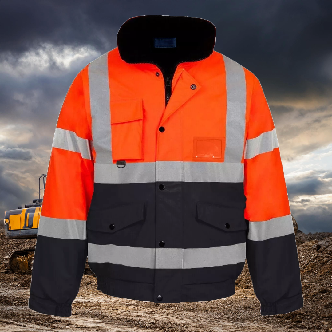 High Visibility Construction Bomber Jacket – Built Tough
